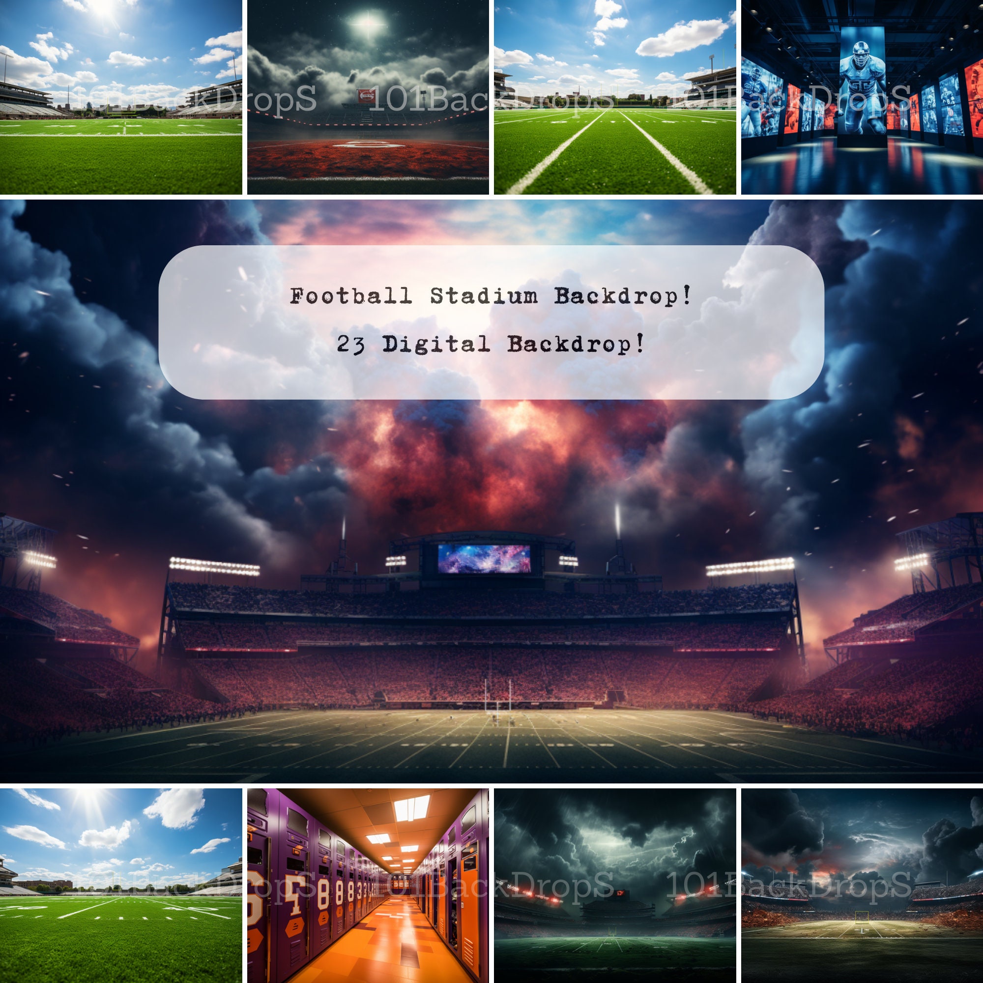 SPORTS BACKGROUNDS | Football Stadium Photoshop Backgrounds - Etsy