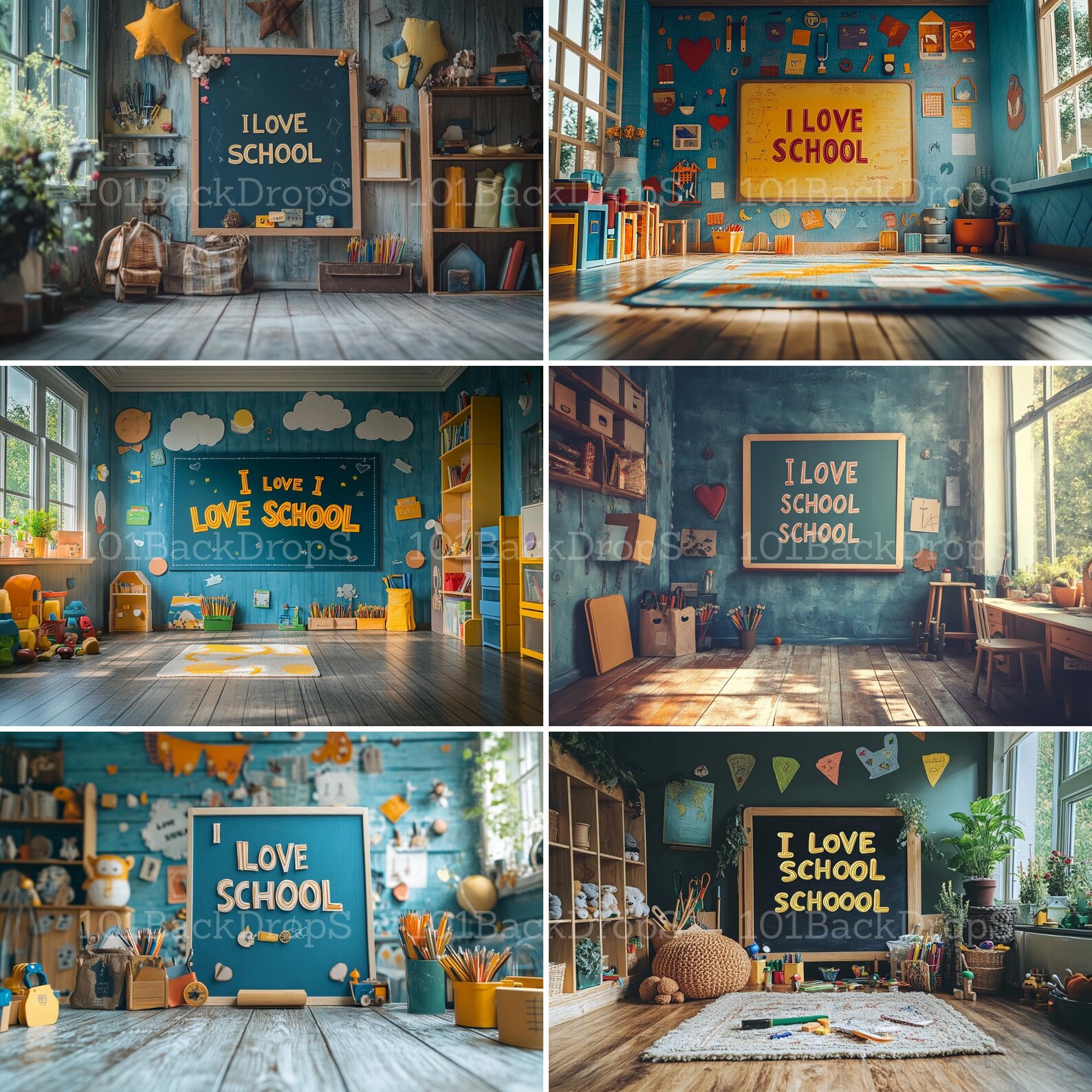 40 I LOVE SCHOOL Digital Backdrops, Chalkboard Background, Classroom ...