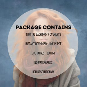 Dusty Blue Portrait Studio Backdrop - Digital Download for Professional ...