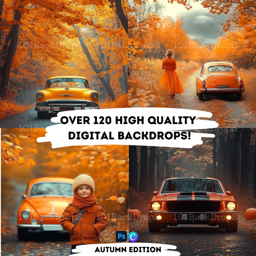 120+ Autumn Car Backdrop Bundle - 8K High-resolution Fall Scenes for ...