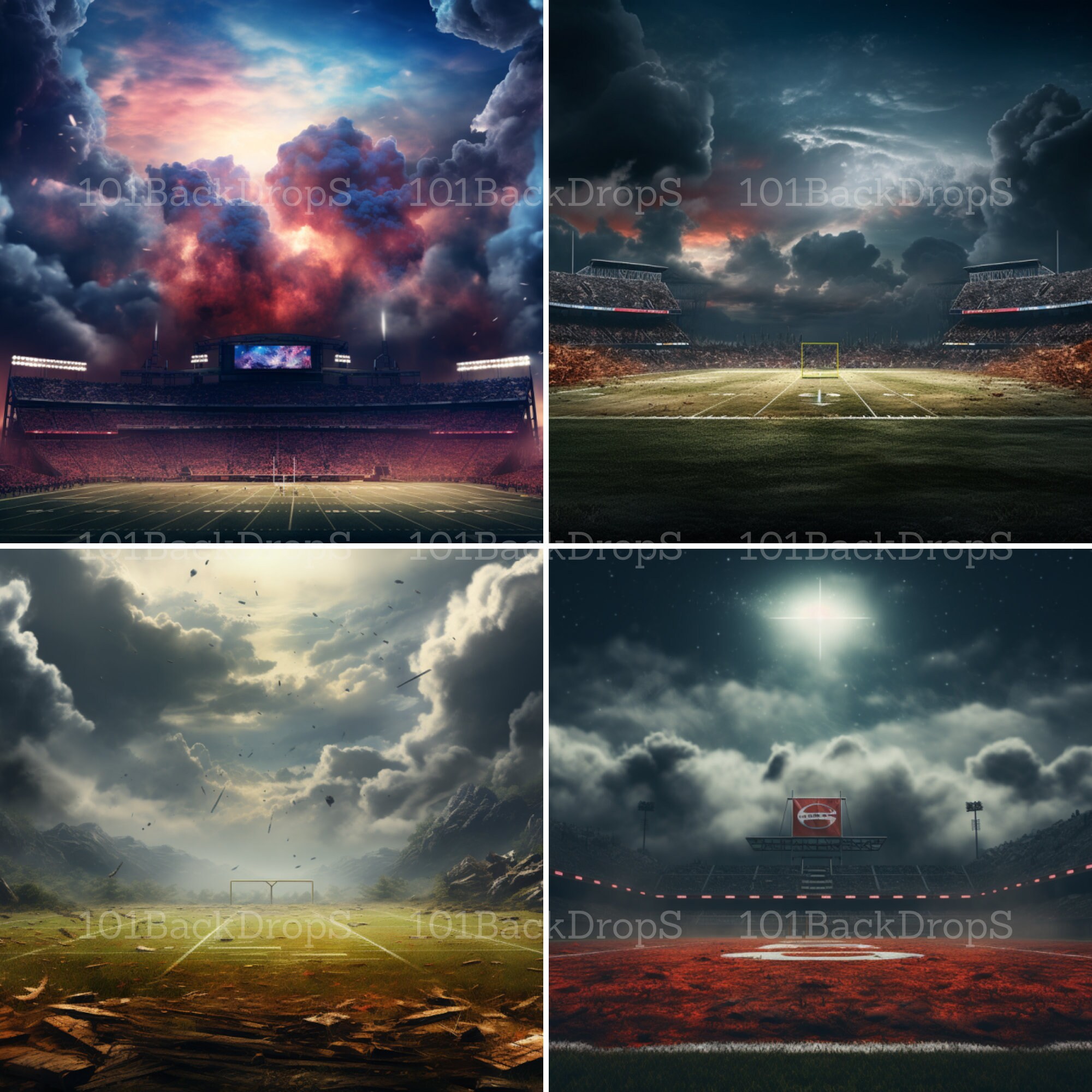 SPORTS BACKGROUNDS | Football Stadium Photoshop Backgrounds - Etsy