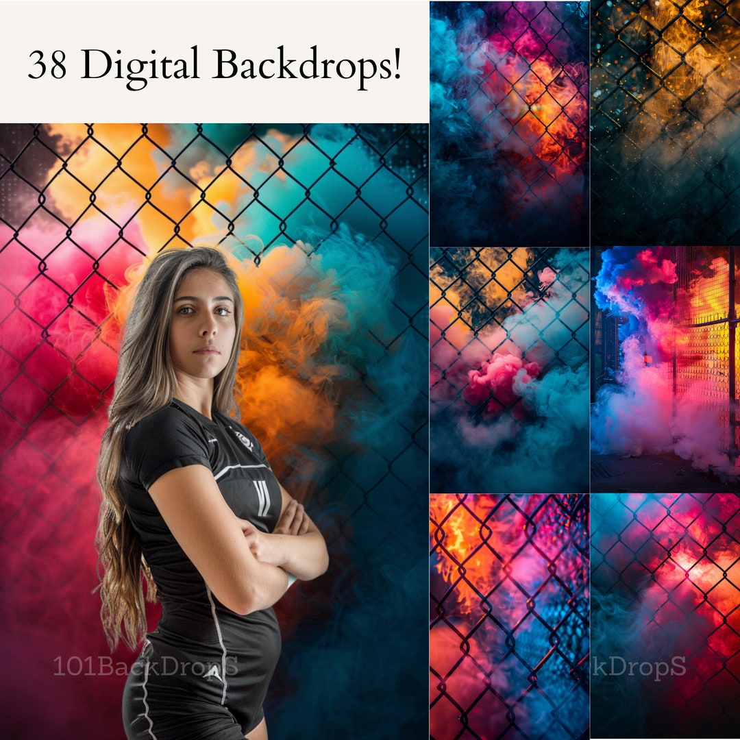 Ultimate Sports Background Bundle: 38 Digital Fence Backdrops for ...