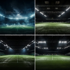 Football Field Background, Football Backdrop Dramatic, Football Stadium ...