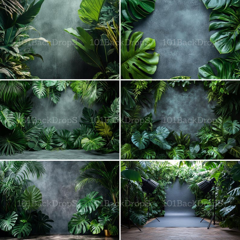 Enchanting Jungle Studio Backdrops - 30+ Maternity & Portrait Digital ...