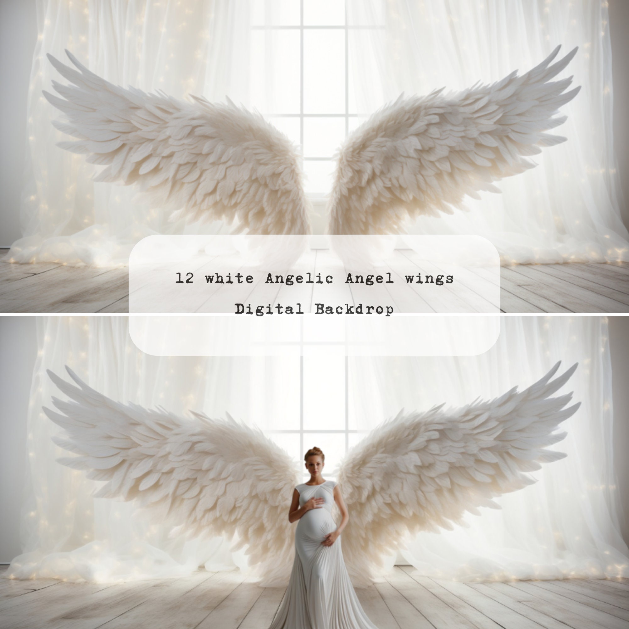 12 X Digital Backdrops Angel Wings Digital Backgrounds - Etsy