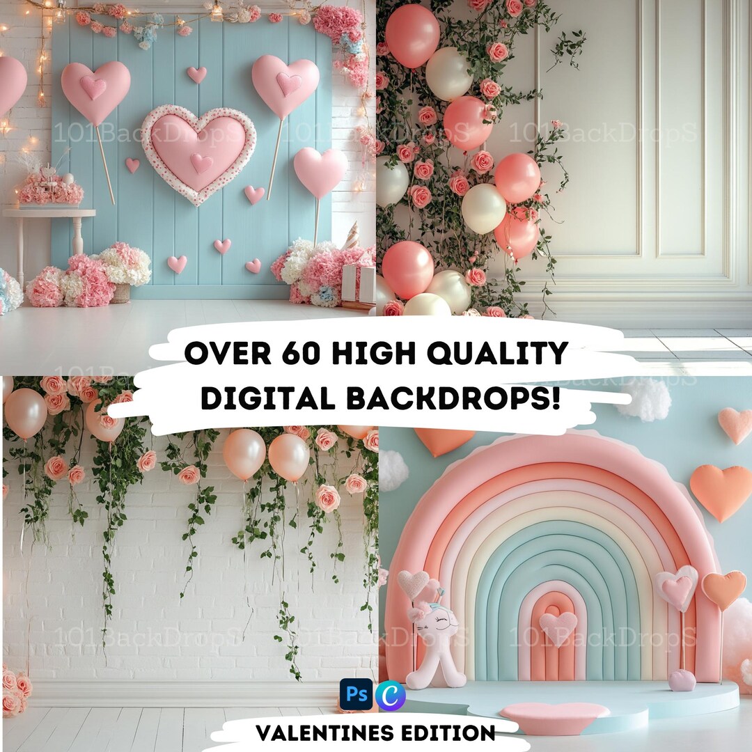Floral Swing Backdrop Bundle – 60+ 8K Digital Backgrounds for Romantic ...