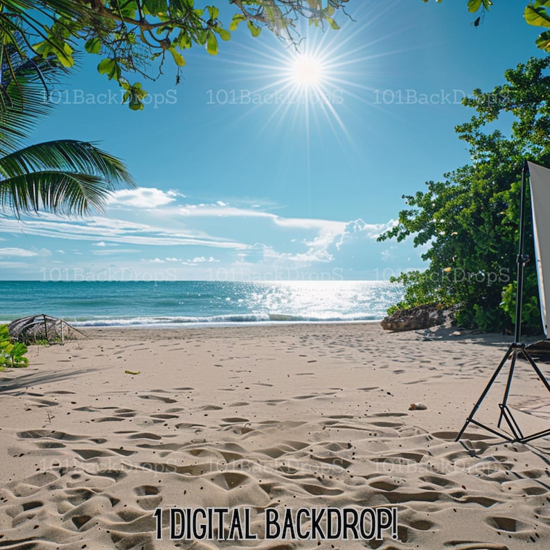 Beach Sit Digital Backdrop for Photography Composite Photos 8k High ...