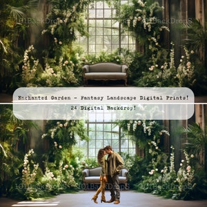 Bundle of 24 Greenery and Floral Backdrops for Weddings and Photoshoots ...