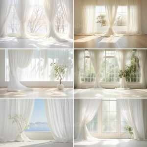 Digital Backdrops: 32x Breathtaking White Dreamy Sheer Curtain ...