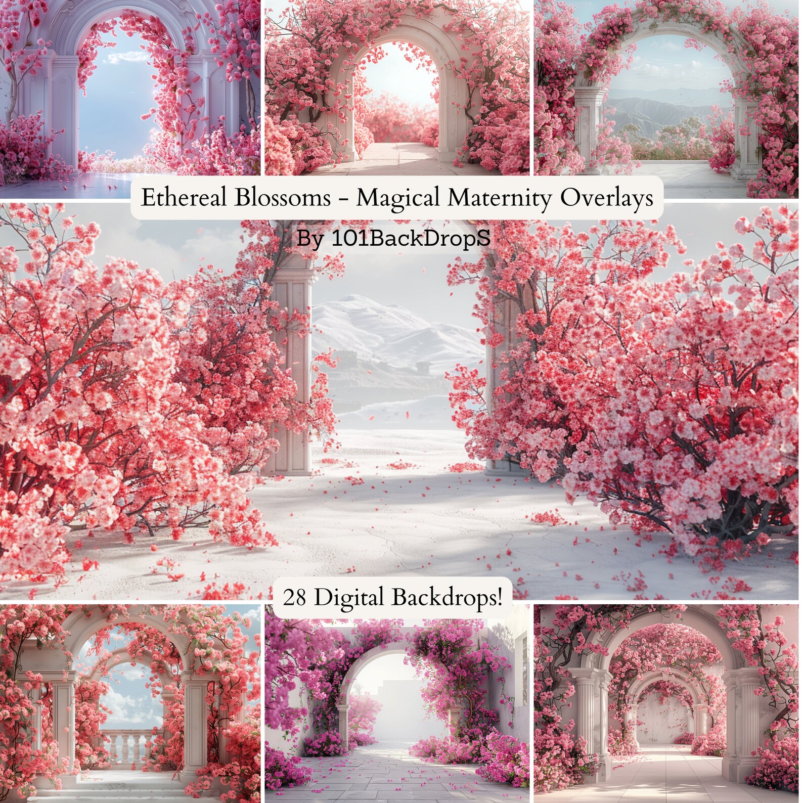 Enchanted Floral Symphony - Fantasy Backdrop Collection - Magical ...