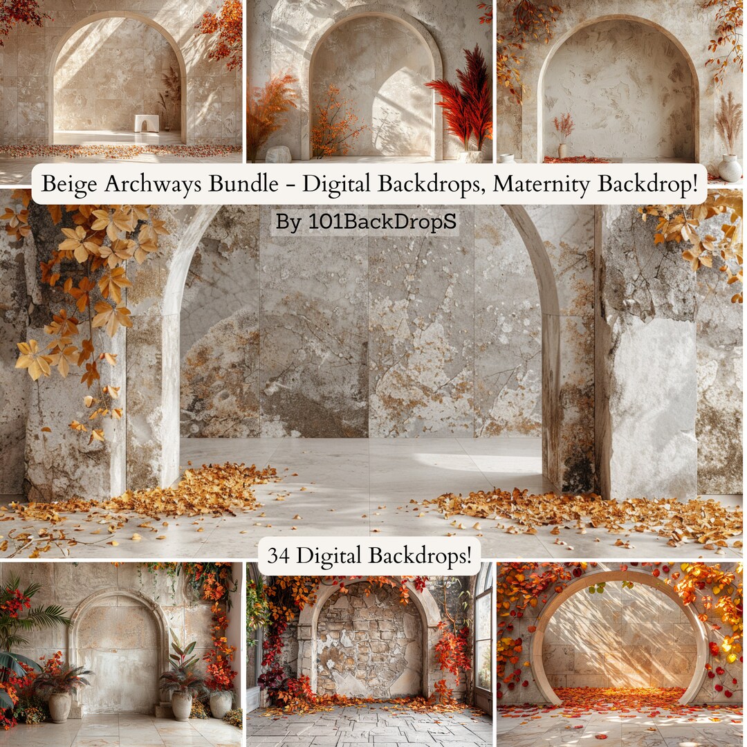 Minimal Arches Set Digital Backdrops, Maternity Backdrop Overlays ...