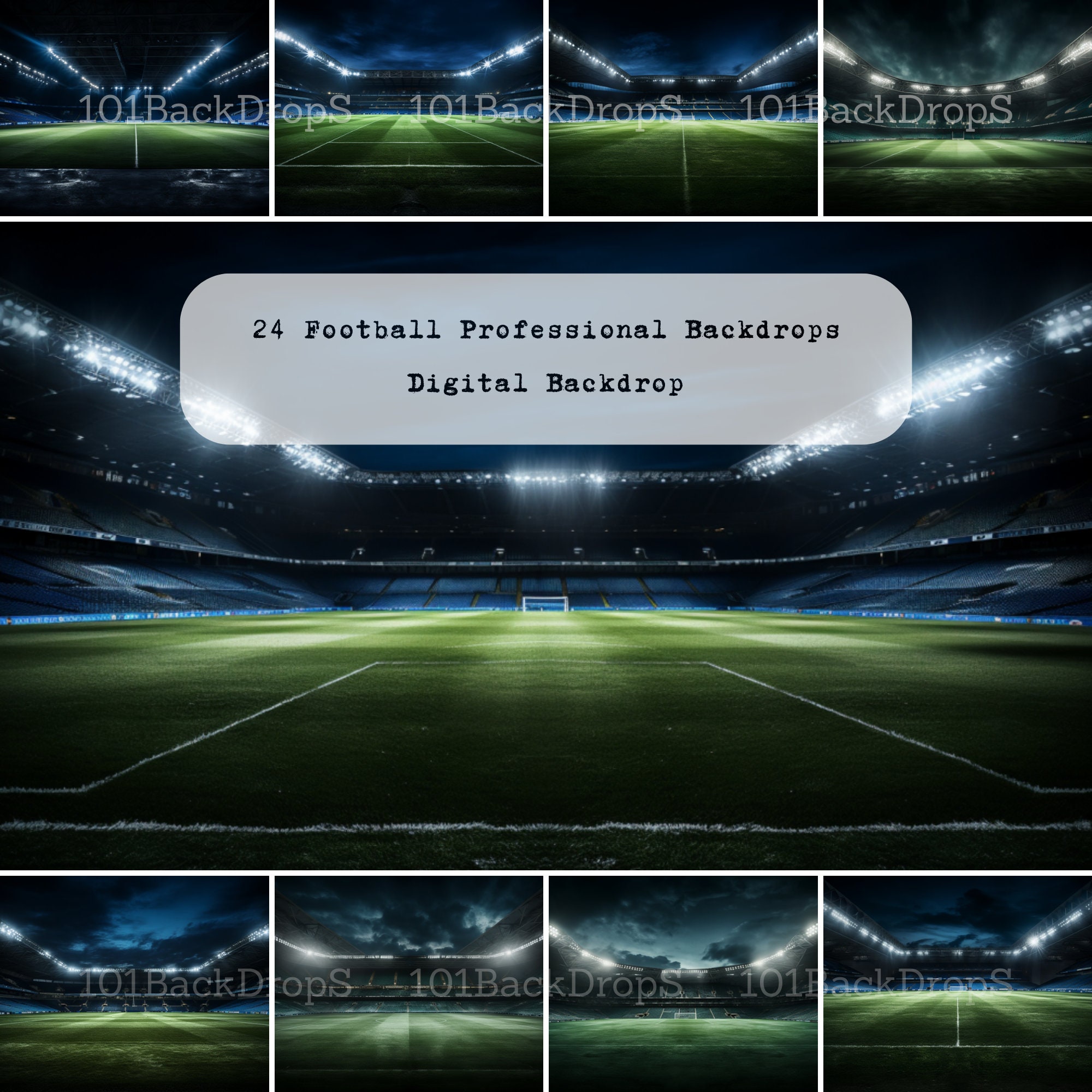 Football Professional Backdrop Photography LIGHTNING FOOTBALL Backdrops ...