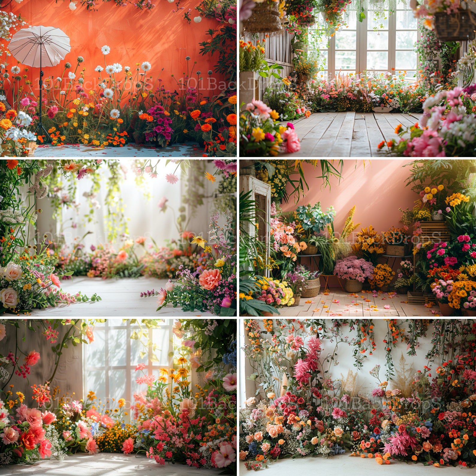 Bundle of 50 Summer Flowers Backdrop, 4k High Resolution, Maternity ...