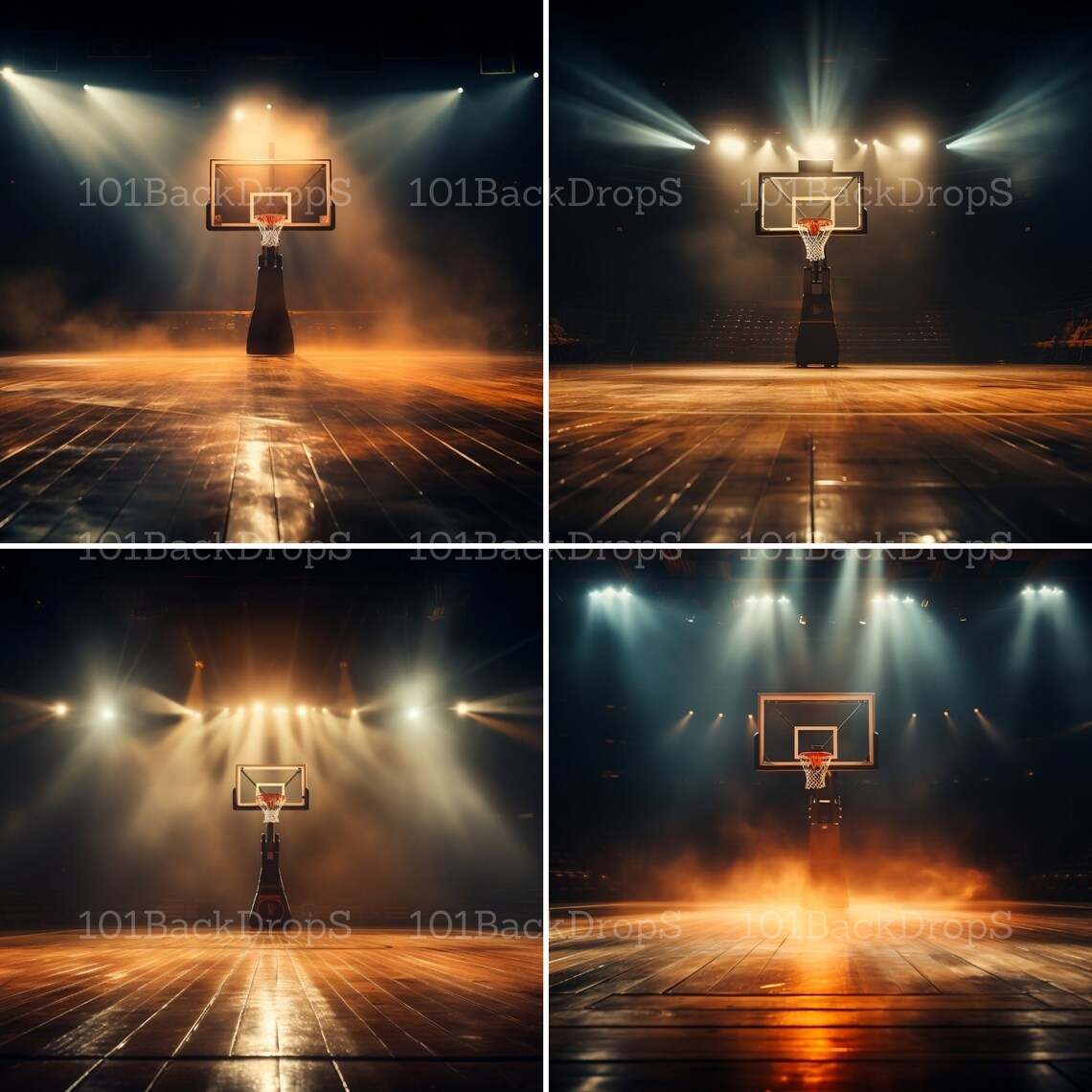 Basketball Digital Backdrop - Photography | BASKETBALL SPOTLIGHT BLUE ...