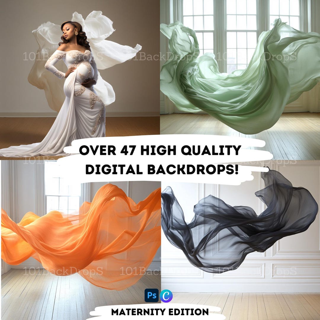 Over 40 Magical Flowing Fabric Backdrops for Maternity & Studio ...