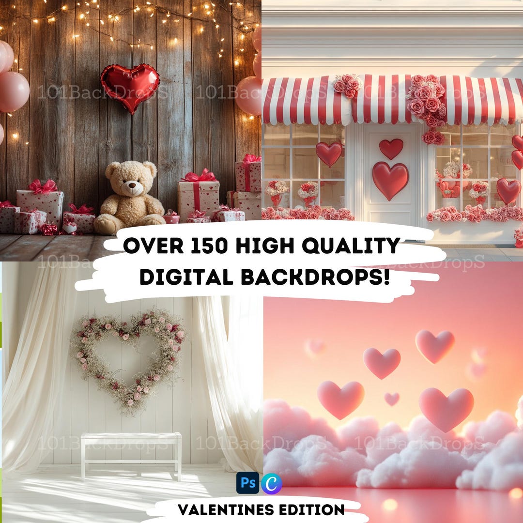 Valentine’s Day Backdrop Mega Bundle - 150+ High-quality Scenes for ...