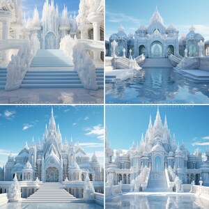Captivating Winter Wonderland - Digital Ice Palace Art - Festive ...