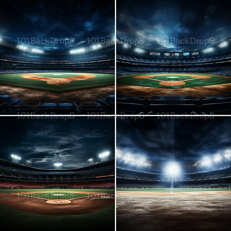Digital Backdrop Photography - Baseball, Softball | NIGHT & DAY STADIUM ...