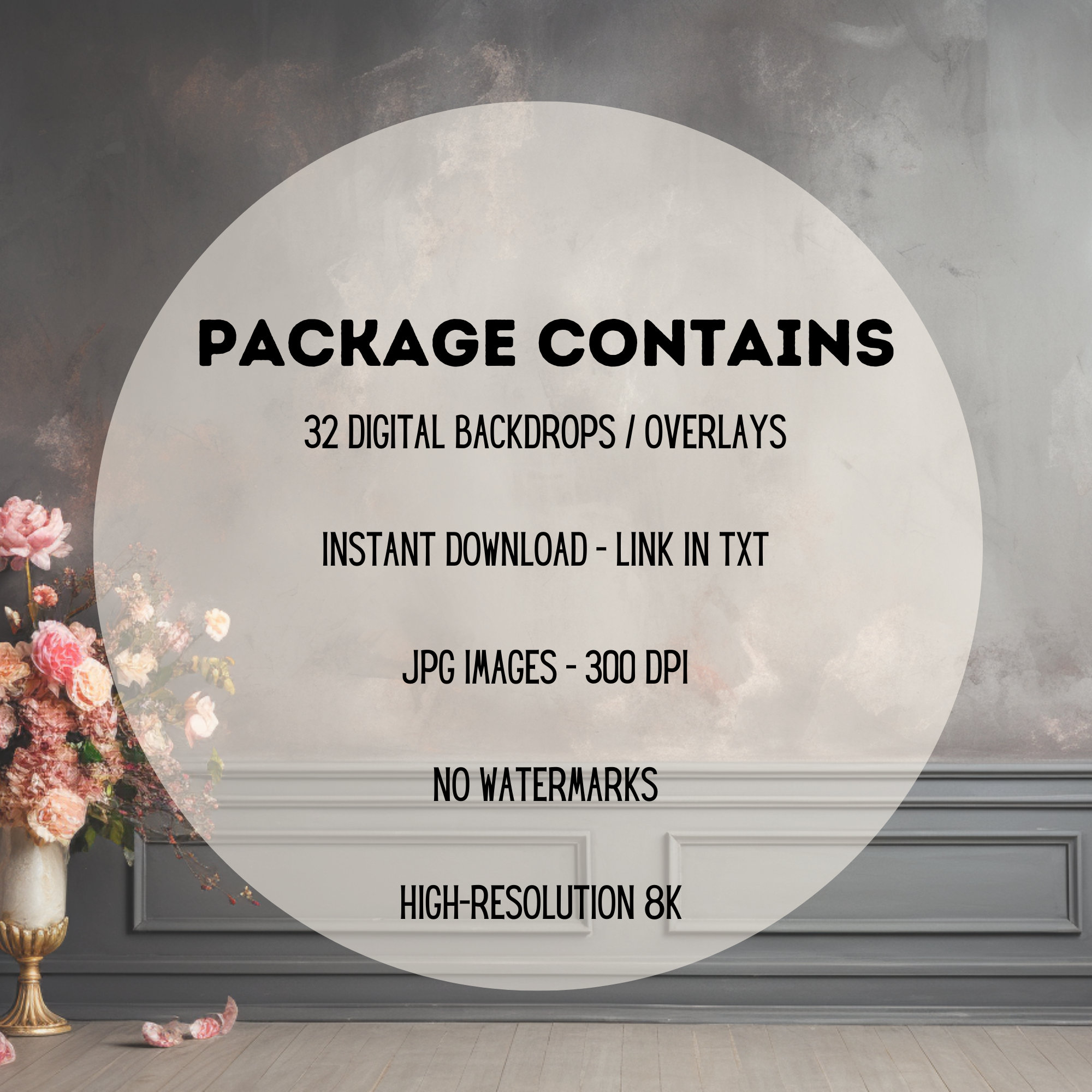 32 Fine Art Textured Digital Backdrops, Maternity Boudoir Backdrop ...
