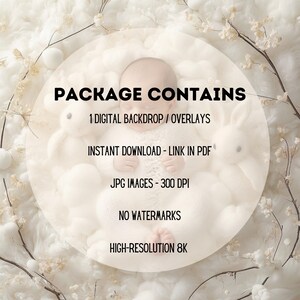 Charming Easter Basket With Baby Cradle and Rabbit Digital Backdrop ...