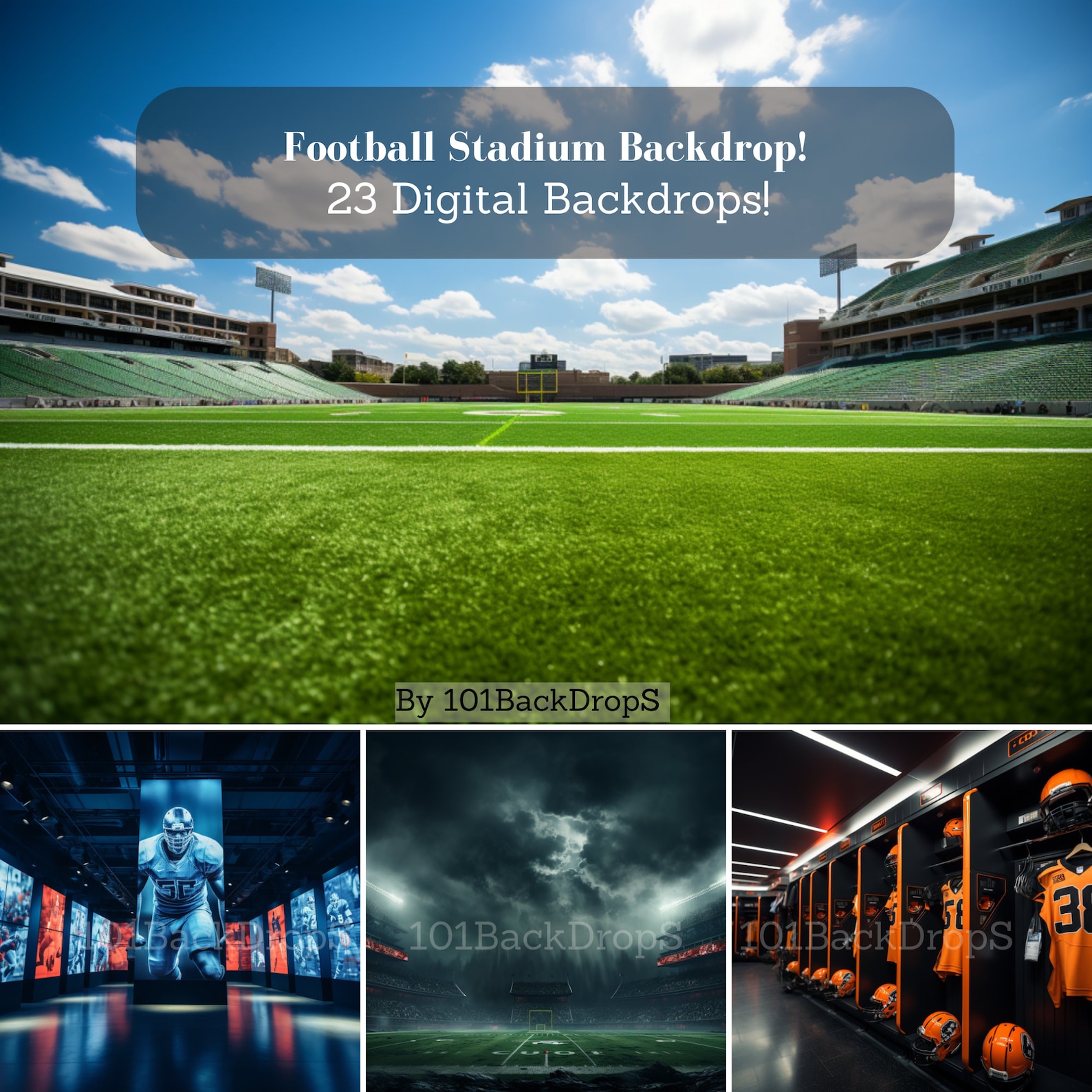 SPORTS BACKGROUNDS | Football Stadium Photoshop Backgrounds - Etsy