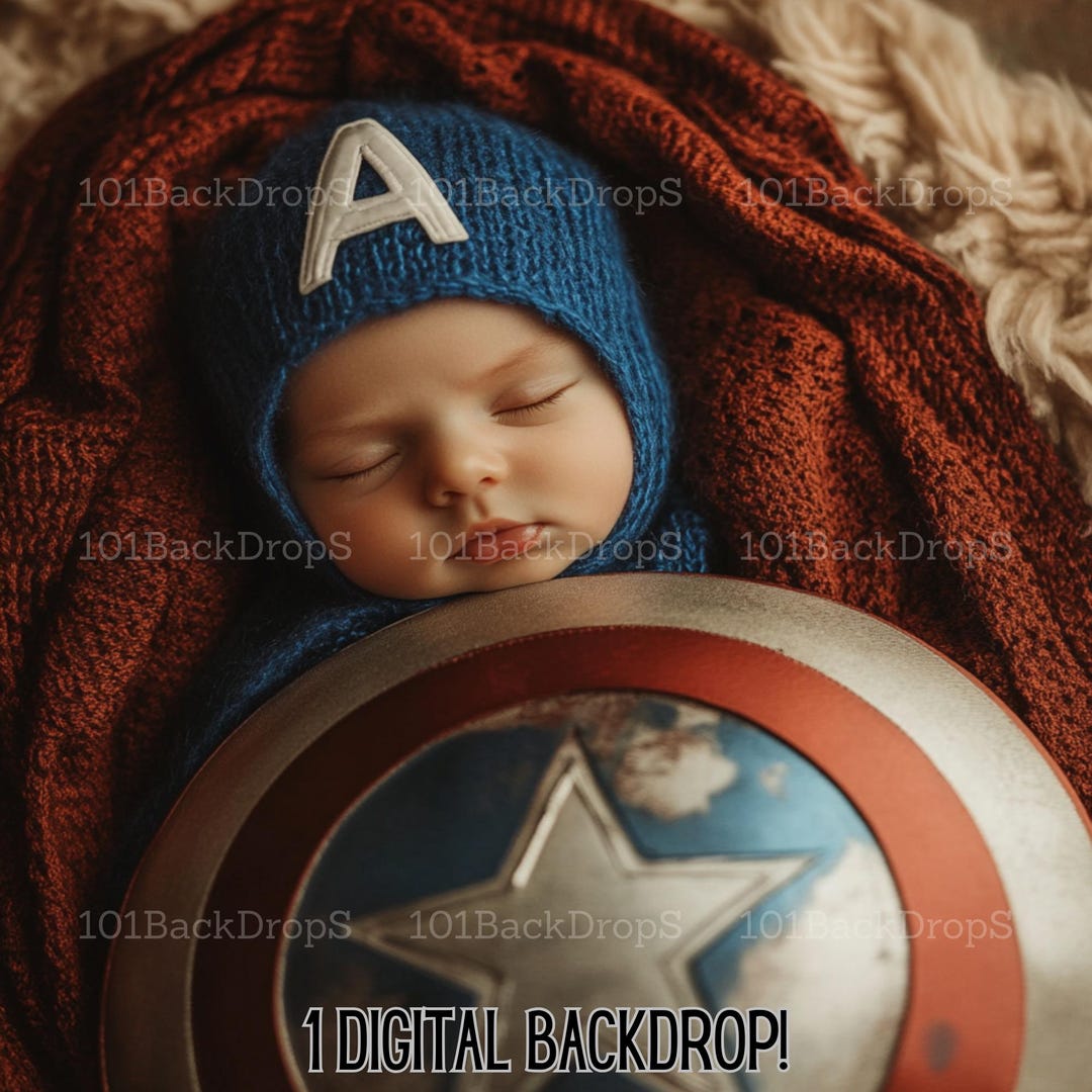 Captain Baby America Themed Photoshoot Backdrop - High-resolution ...