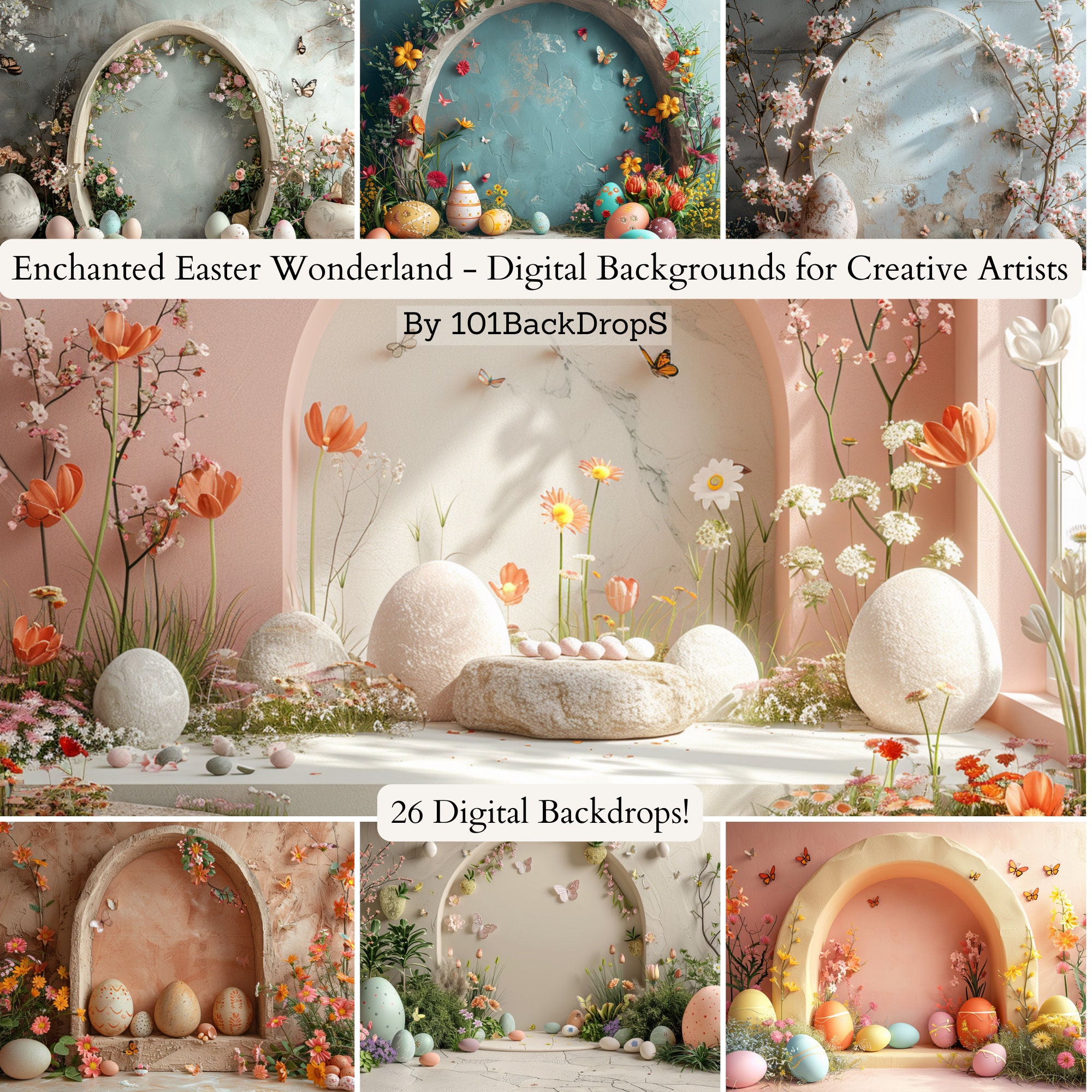 26 Easter Studio Digital Background for Composite Artists, Easter ...