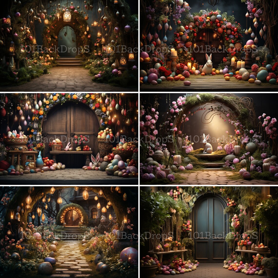 23 Bundle Easter Arch Digital Backdrops, Easter Photo Props, Spring ...