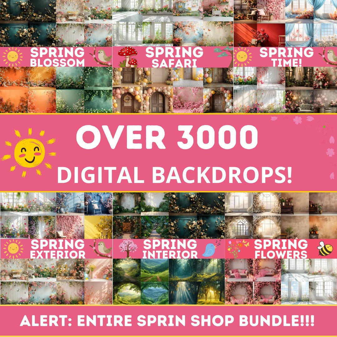 Vibrant 3000+ Spring Backdrop Collection | Perfect for Photoshoots | 8K ...
