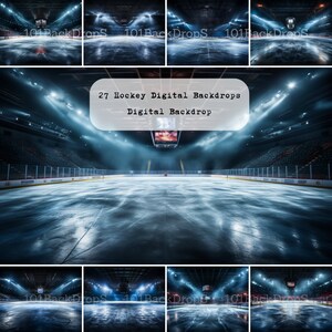 HOCKEY 27 MEGA HUGE Digital Backgrounds Set, Hockey, Birthday ...