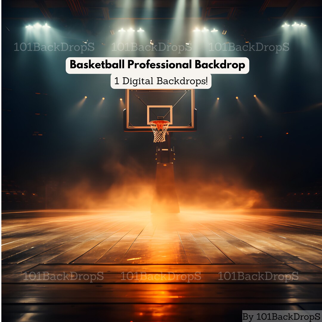 Basketball Digital Backdrop - Photography | BASKETBALL SPOTLIGHT BLUE ...