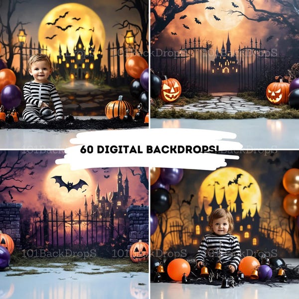 Halloween Backdrop - Etsy