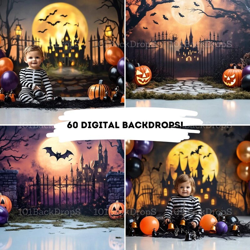 Halloween Photo Backdrop - Etsy