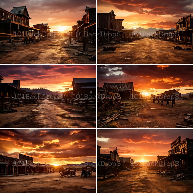 Wild West Digital Backdrop Collection - 28 Studio Files for Download ...