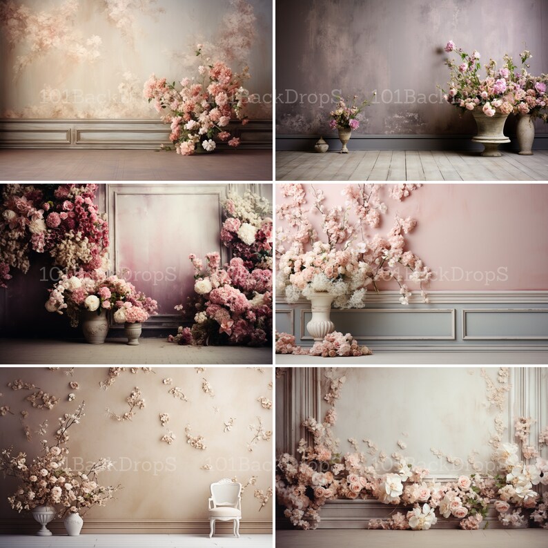 26 Bundle of Digital Backdrops Flower Prop Digital Backgrounds ...