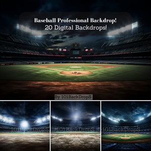 Digital Backdrop Photography - Baseball, Softball | NIGHT & DAY STADIUM ...