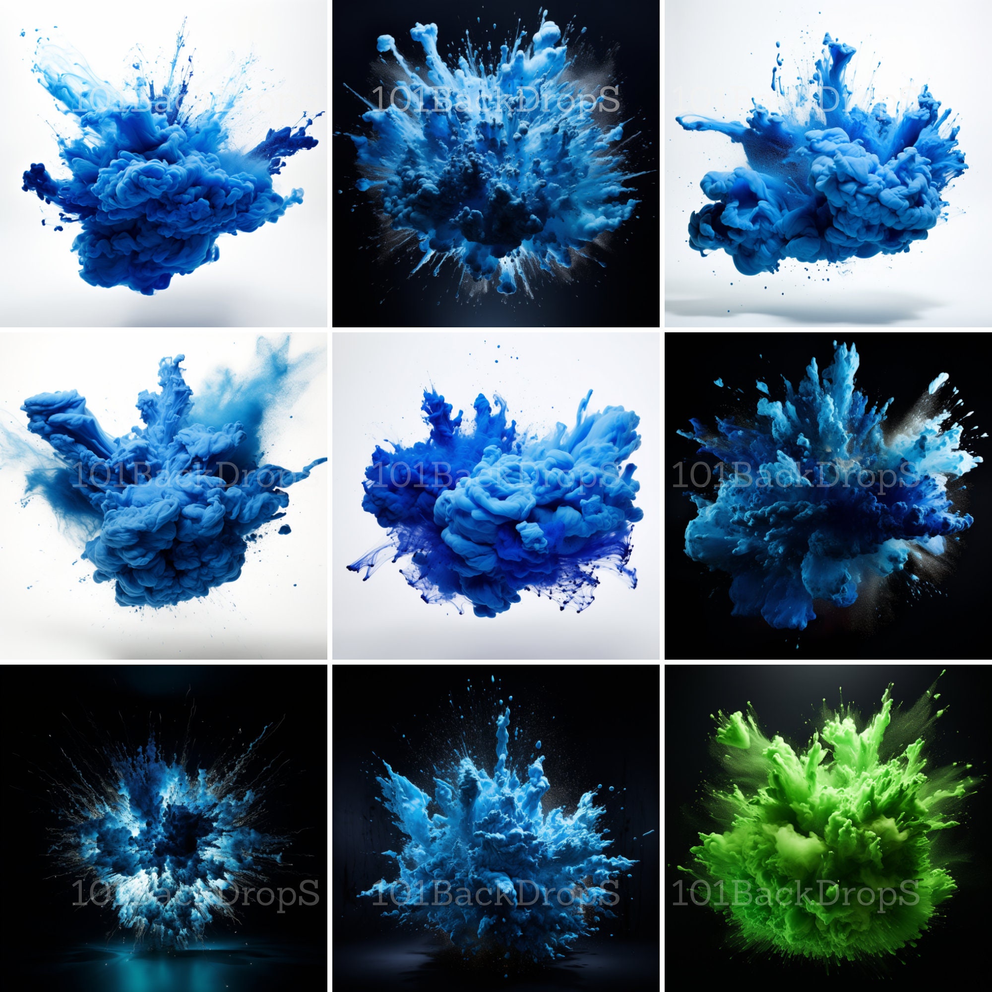 70 Color Explosion Digital Backdrops: School Color Photography ...