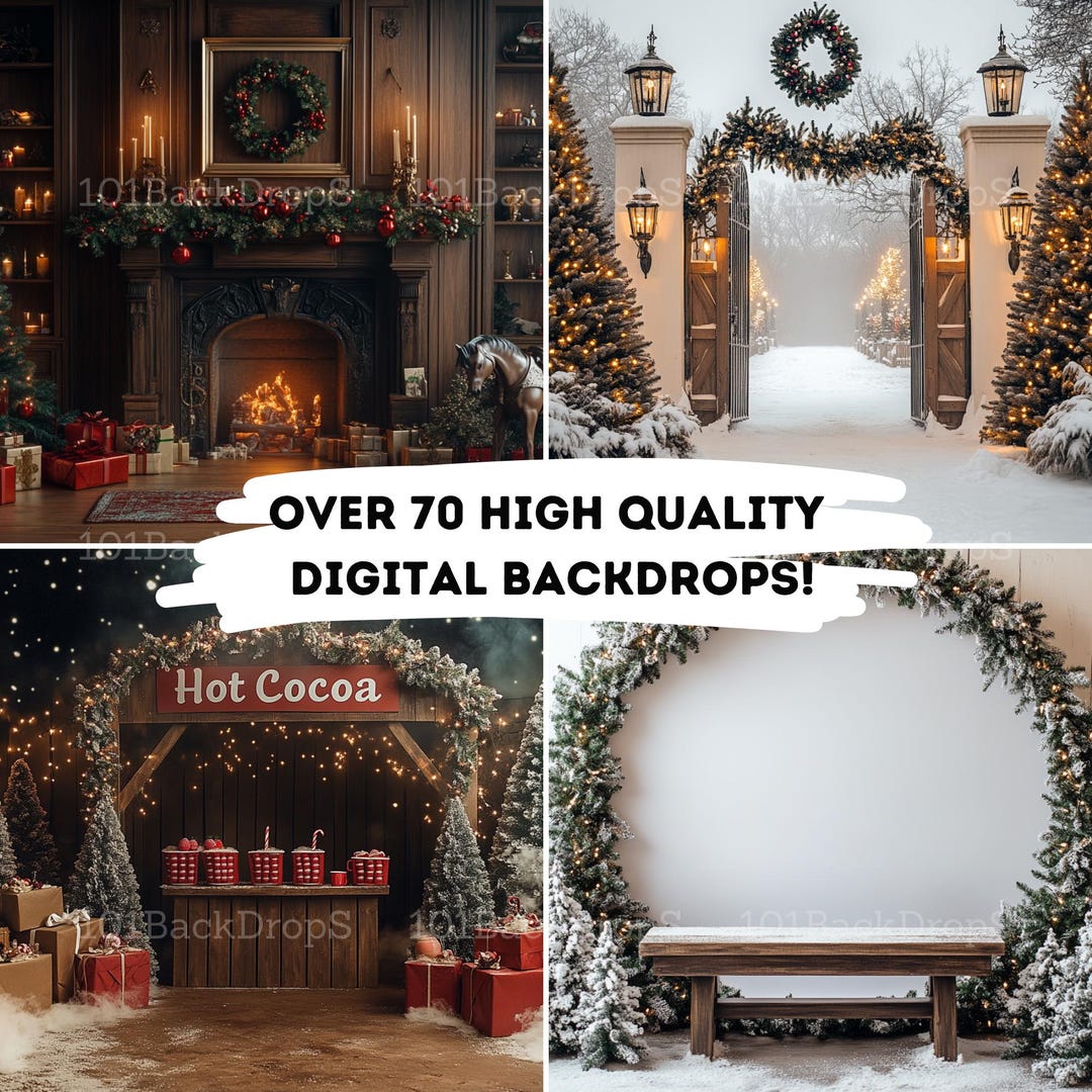 70+ Christmas Holiday Interior Backdrop Bundle - High-quality 8K ...