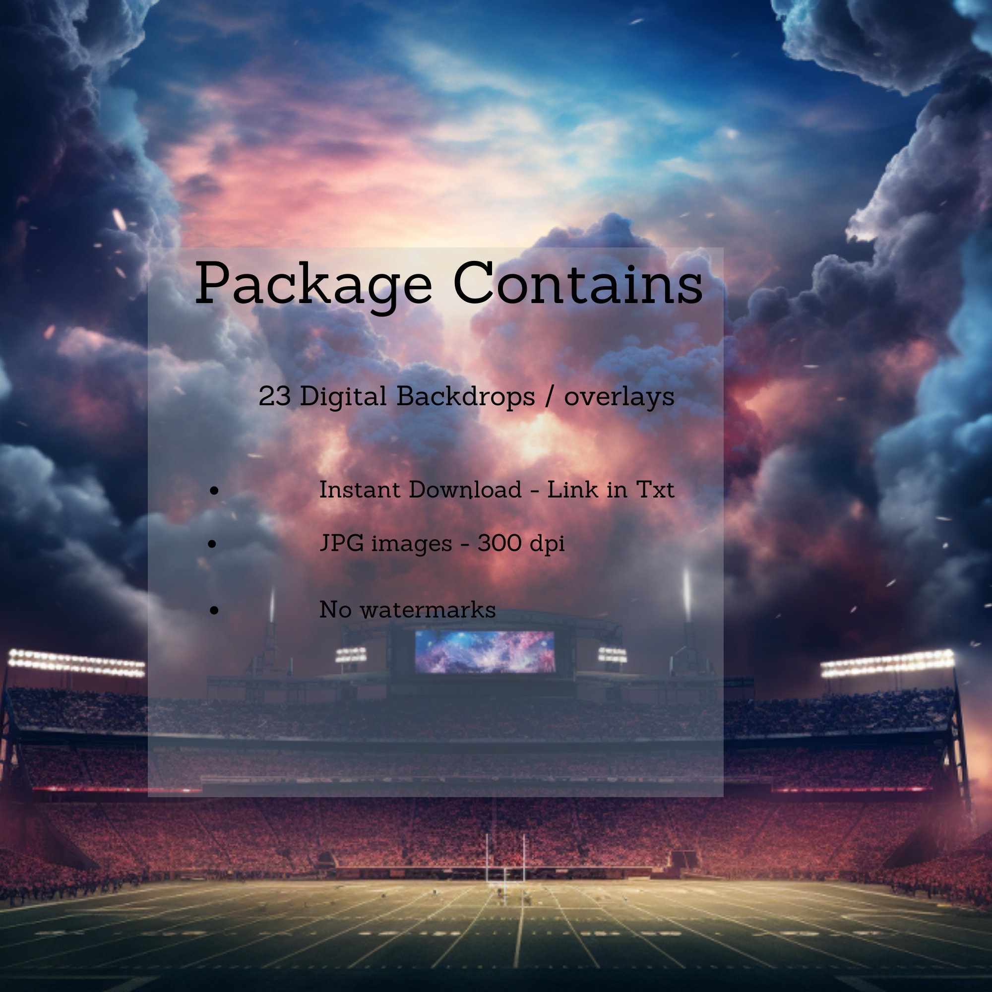 SPORTS BACKGROUNDS | Football Stadium Photoshop Backgrounds - Etsy