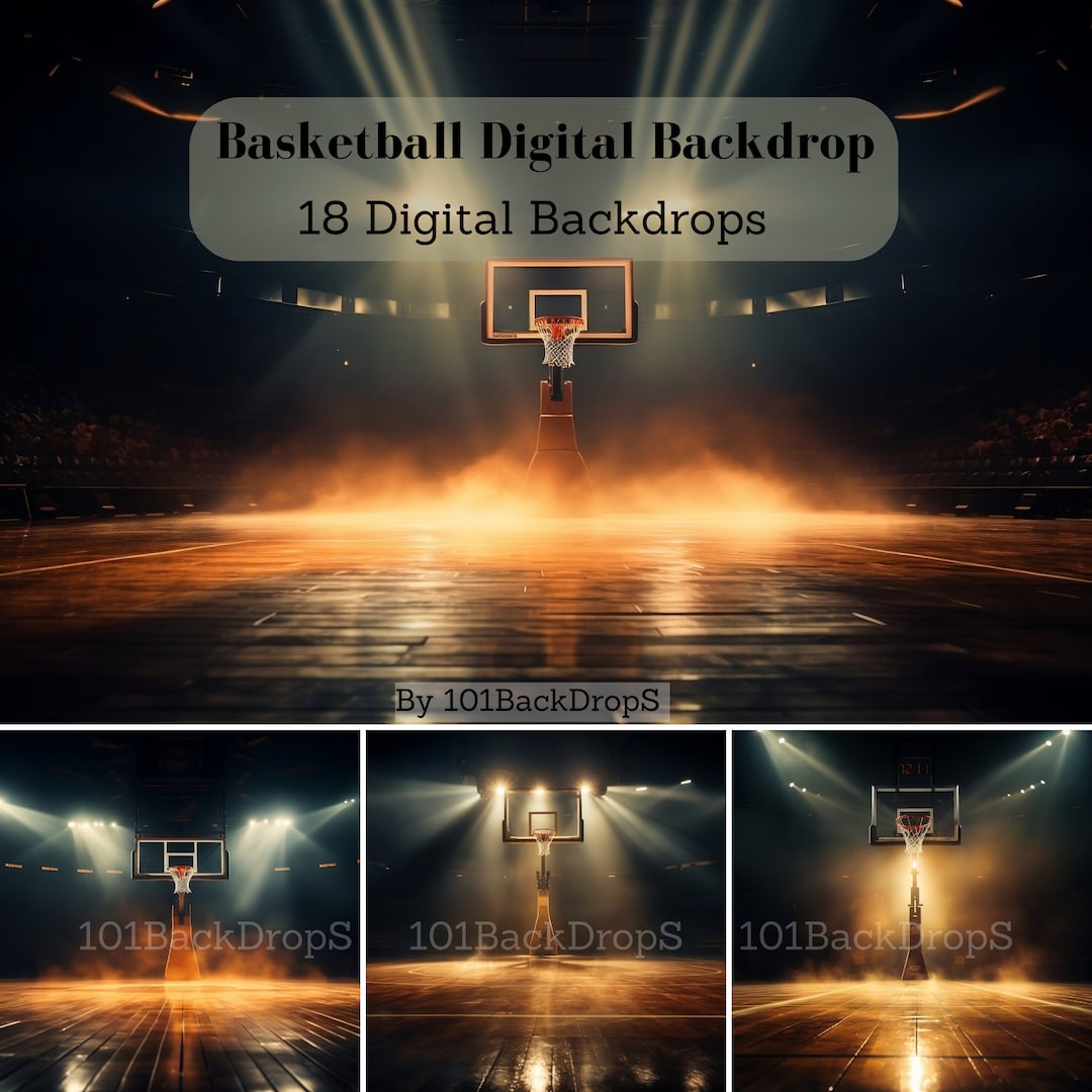 Basketball Digital Backdrop - Photography | BASKETBALL SPOTLIGHT BLUE ...