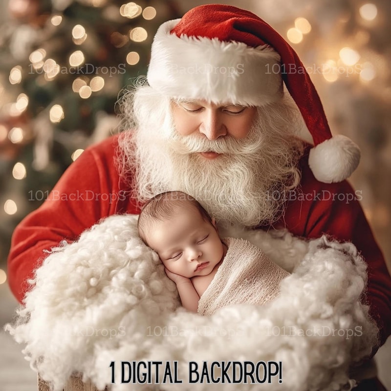 Santa Backdrop - Etsy