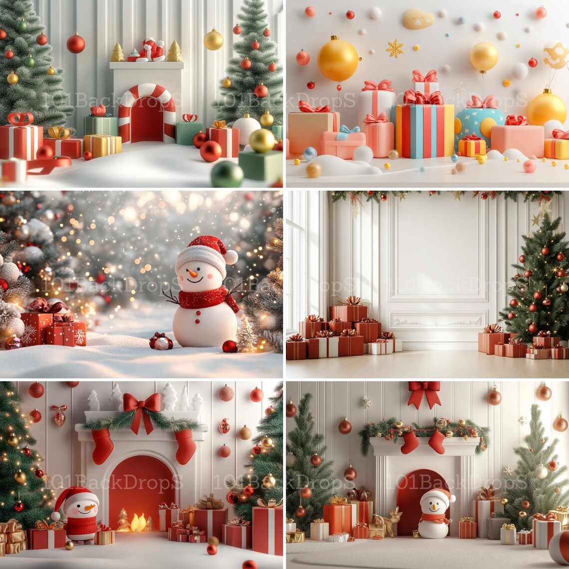 Christmas Digital Backdrop Bundle - 45 Festive 8K High-quality ...