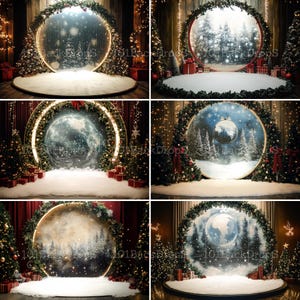 Magical Christmas Globe Backdrop Bundle - Over 40 Professional High ...