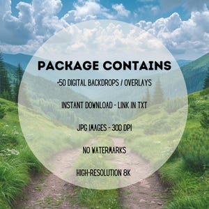 Enchanting Forest Digital Scenery Bundle - 50+ Green Summer & Spring ...