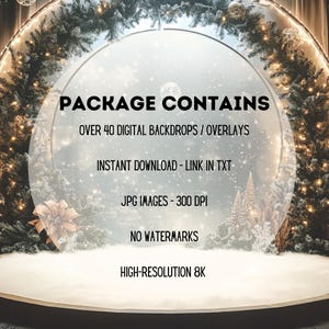 Magical Christmas Globe Backdrop Bundle - Over 40 Professional High ...