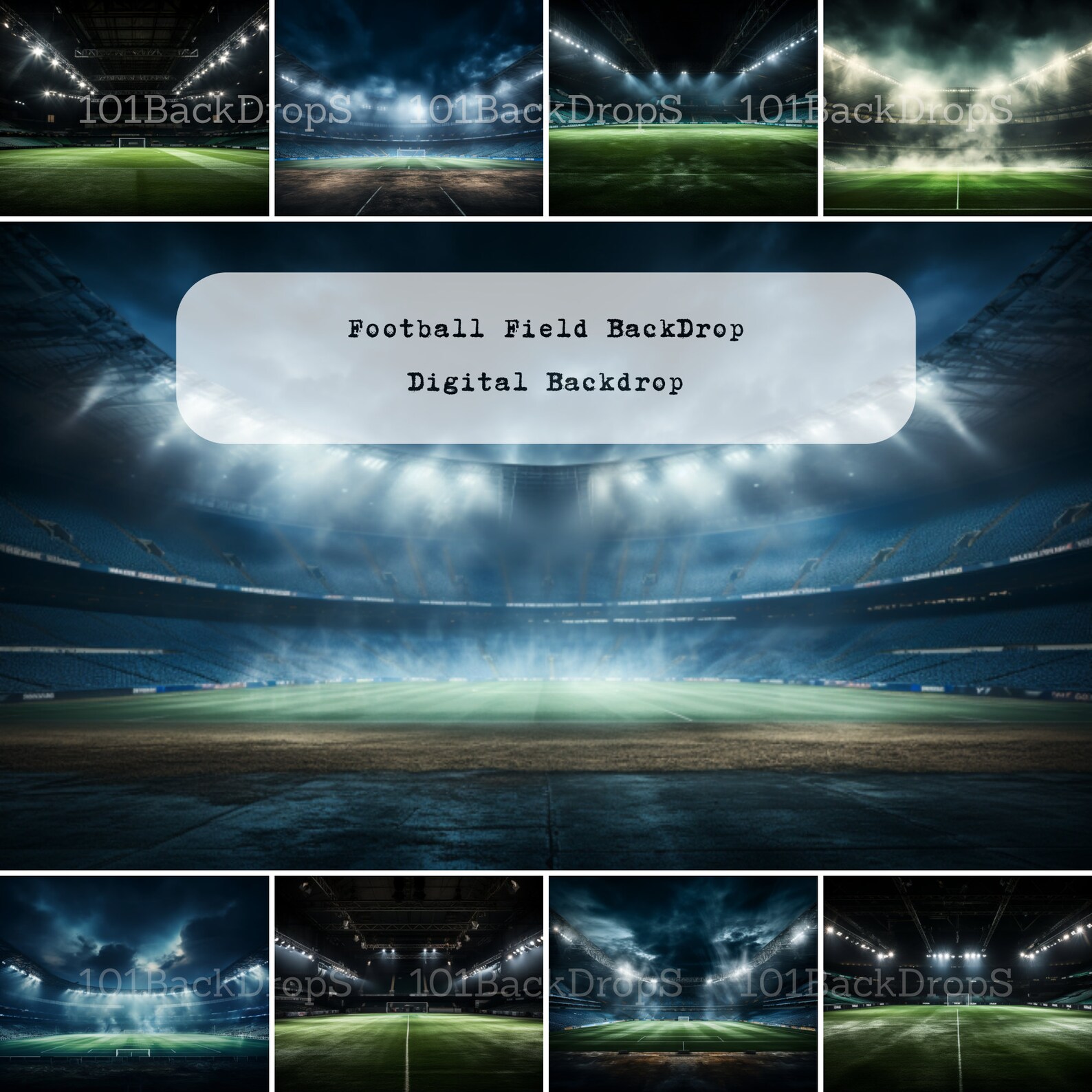 Football Field Background, Football Backdrop Dramatic, Football Stadium ...