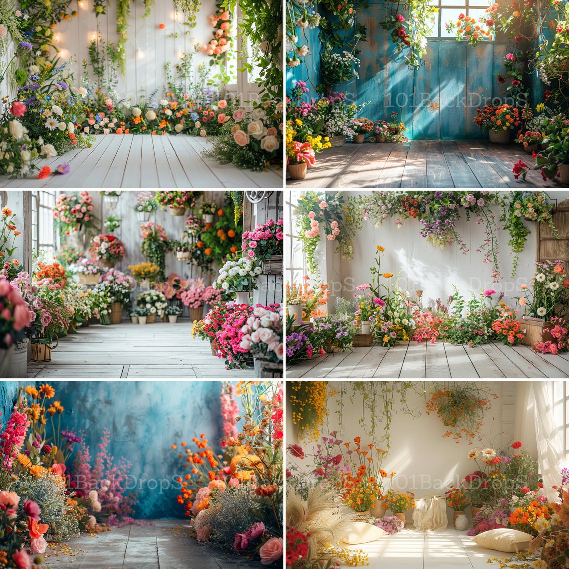 Bundle of 50+ Summer Flowers Backdrop, 4k High Resolution, Maternity ...