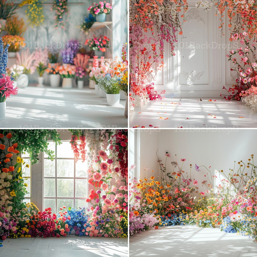 Bundle of 30 Springtime Whimsy Digital Backdrops, Easter Photo Props ...