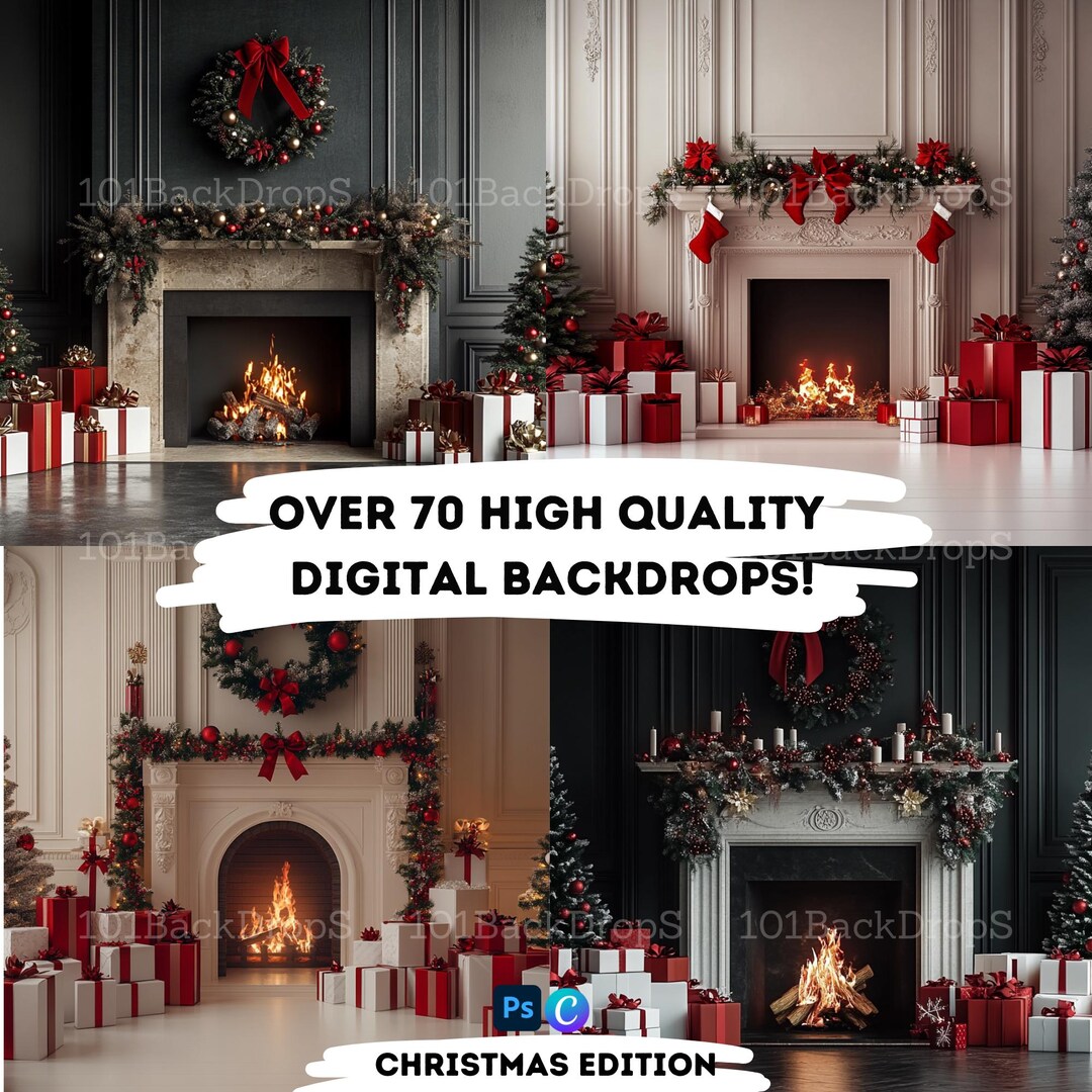 Classic Christmas Digital Backdrops – High-quality 8K Festive ...