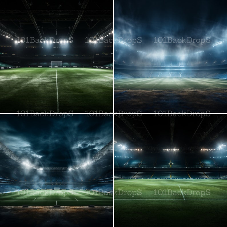 Football Field Background, Football Backdrop Dramatic, Football Stadium ...